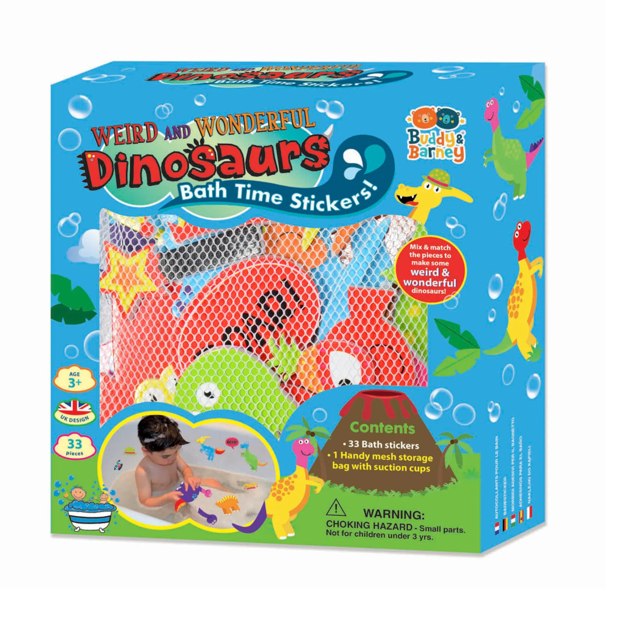 Bath Time Stickers - Dinosaurs - Geppetto's Workshop