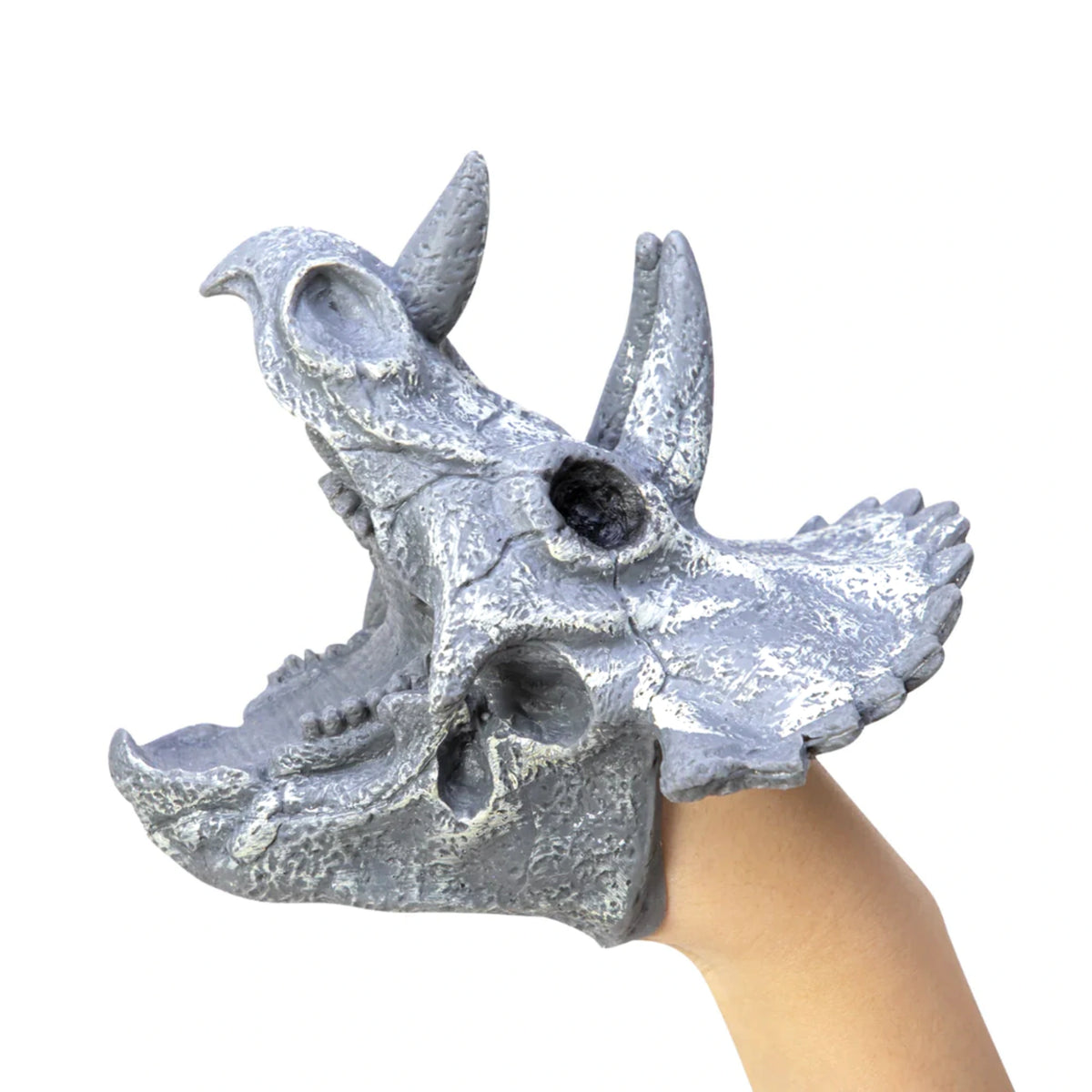 Dino Skull Hand Puppet - Triceratops - Geppetto's Workshop