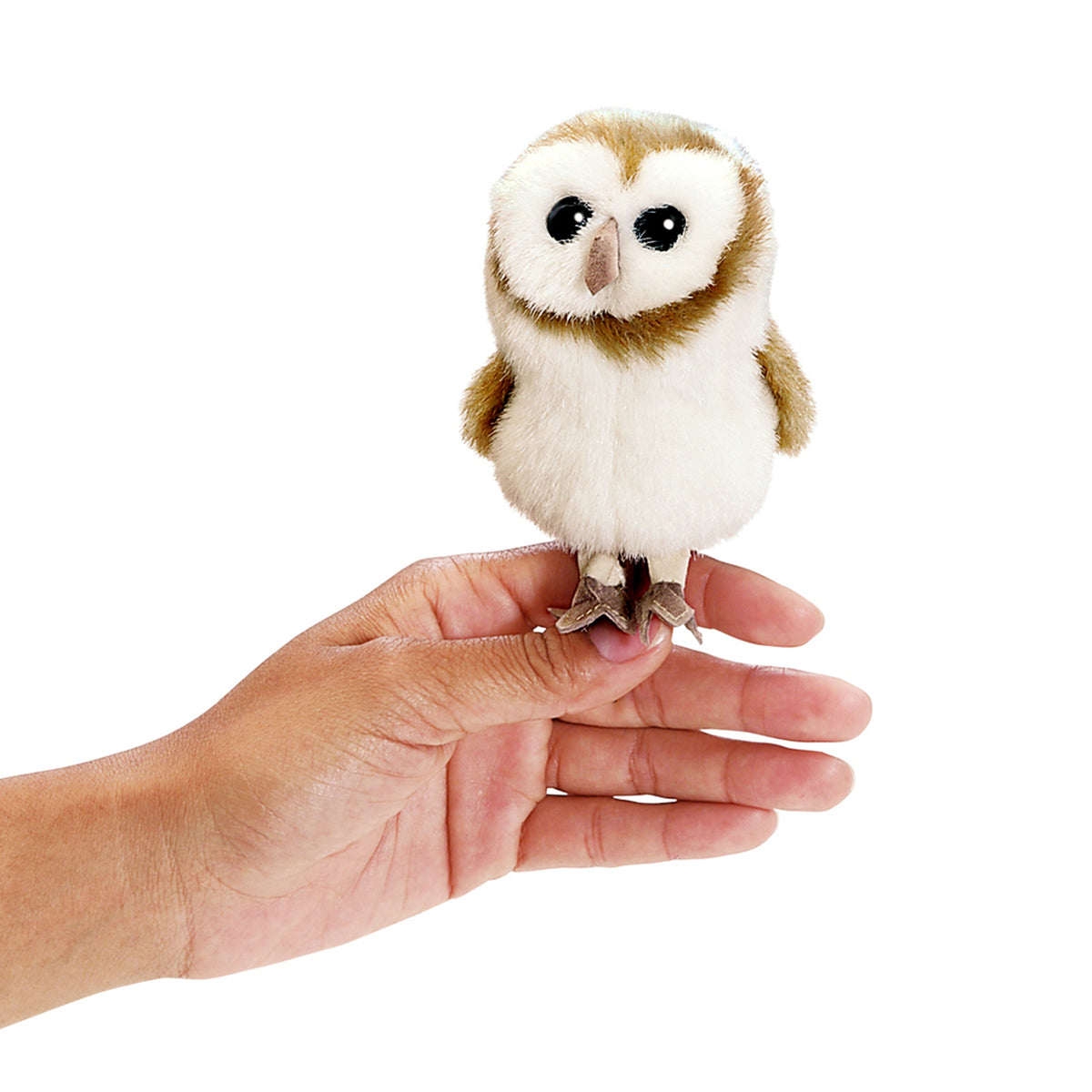 Mini Barn Owl White Finger Puppet - Geppetto's Workshop
