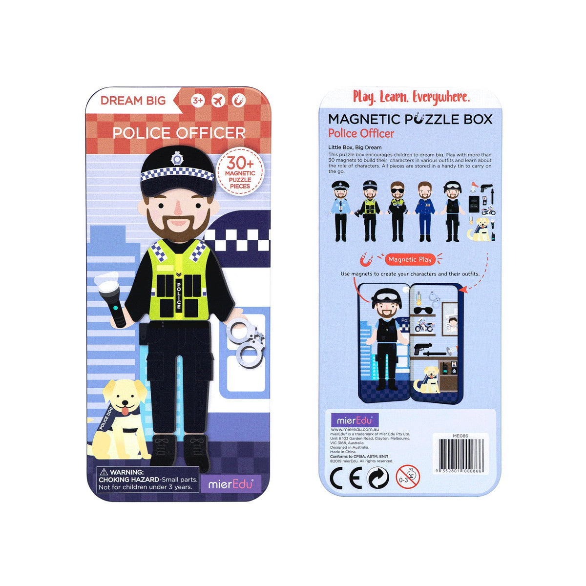 Travel Magnetic Box - Police Officer